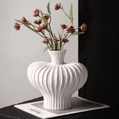1pc Water Cultivation Imitation Ceramic Plastic Vase Home Li