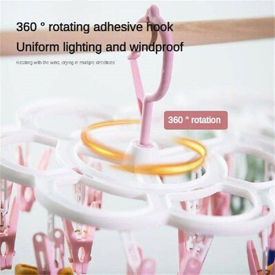 Plastic Clothes Dryer Rack Windproof 360 Angle Swivel