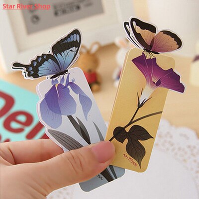 5Pcs Butterfly Bookmarks for Books Cute Kawaii 3D Bookmark O