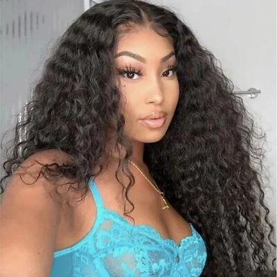 Natural Black Preplucked Soft 180Density 26Inch Long Kinky C