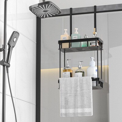 1/2tiers Bathroom Punch Free Wall-mounted Storage Rack Showe
