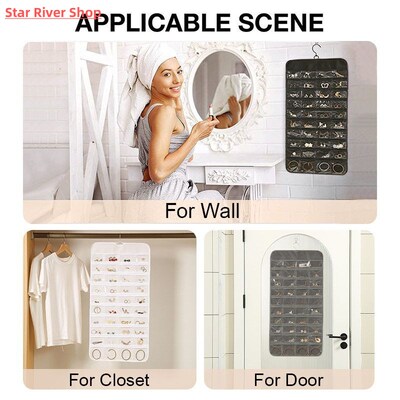 Large Earrings Organizer 80 Pockets Display Holder Hanging