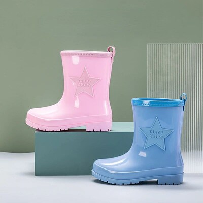 Kids Water Boots Student Waterproof Non-Slip Rain Shoes for