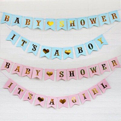 Pink Decoration Banner Happy Birthday Banner Baby Shower Bir