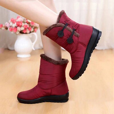 Women Boots Snow Boots Warm Winter Women Shoes Female Waterp