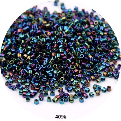 2000pcs 11/0 Glass Beads 1.6mm Uniform Metallic Opaque Color