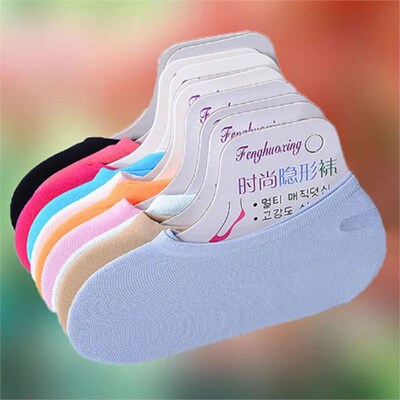 Candy-Colored Womens Magic Socks Velvet Hidden Short ankle