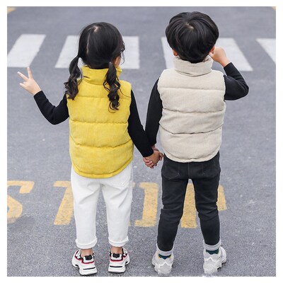 2023 Autumn Children Warm Thicken Vest Baby Cotton Waistcoat