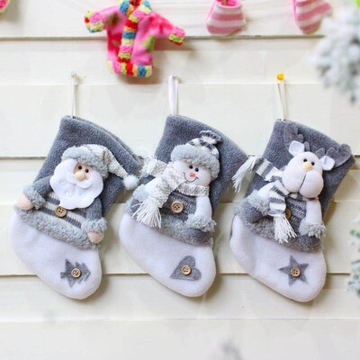 Christmas decorations flannelette Christmas socks gift bag