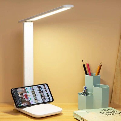 Folding Table Lamp USB Touch Dimmable Night Light Student Do