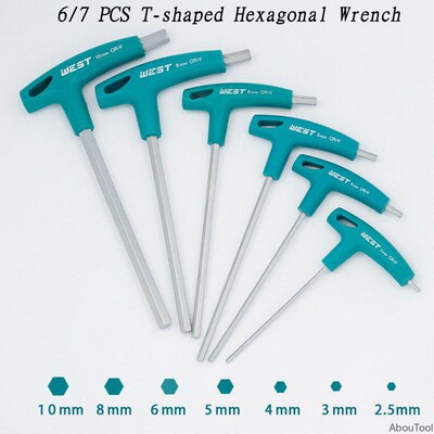 6/7 Pcs Allen Key Wrench Set Hexagon Screw Nuts Spanner Kits