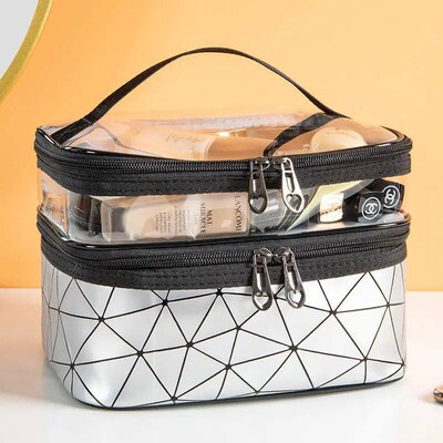 Multifunction Travel Clear Makeup Bag Fashion Diamond Cosmet