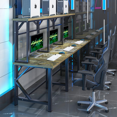 电竞酒店桌子网吧人桌水冷机箱桌层电脑桌电竞馆台式电脑桌子