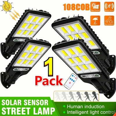 28SMD/108COB Sensor Street Lamp 3 Light Modes Outdoor Waterp