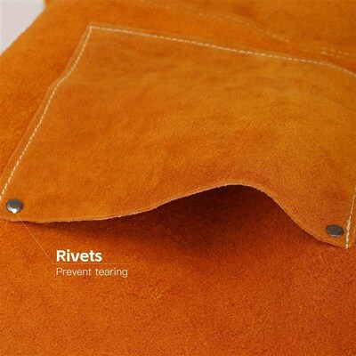 Leather Work Shop Apron, Buckle straps, Heat & Flame Resista