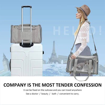 Cat Bag Foldable Portable Outing Breathable Soft Carrier Bac