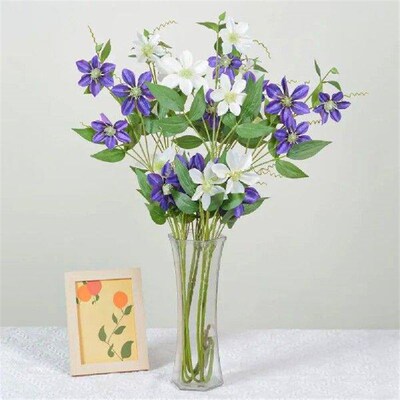 Realistic Fake Flowers Faux Flower Faux Clematis Branch