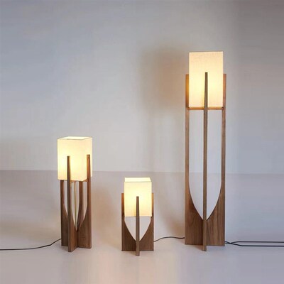 New Chinese Style Solid Wood Lighting Floor Lamp Hotel Homes