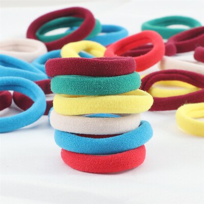 100Pcs/Set Women Basic Elastic Hair Bands Scrunchie Ponyta