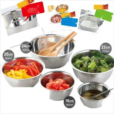 Stainless Steel Mixing Bowls Portable Kitchen Cooking Nestin