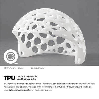 3D Printer Filament 1.75mm 500g/250g TPU Flexible Filament 3