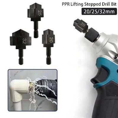 1/3Pcs Water Pipe Expansion PPR Lifting Stepped Drill Bit