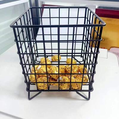 Miscellaneous storage baskets desktop toys iron杂物收纳筐