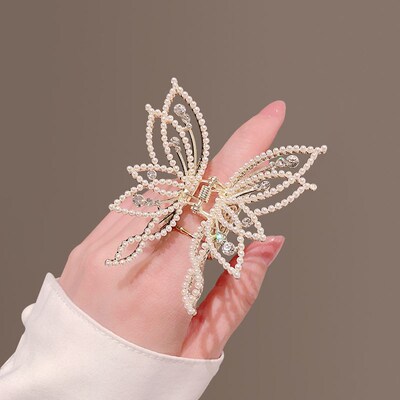 Fashion Metal openwork Hair Claw Butterfly Hair Clips for Wo