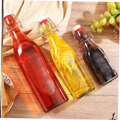 Clasp glass sealed water bottle enzyme wine juice bottle 1