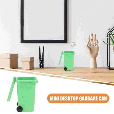 Trash Can Pen Holder Desk Mini for Penholder Desktop