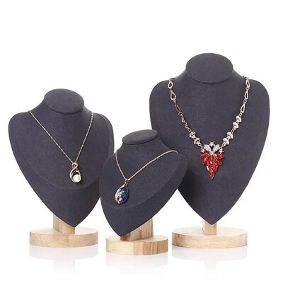 Model Bust Show Exhibitor Velvet Jewelry Display Necklace Pe