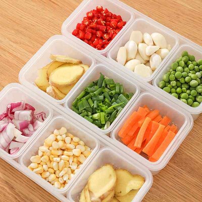Three-compartment scallion flower water-draining storage box