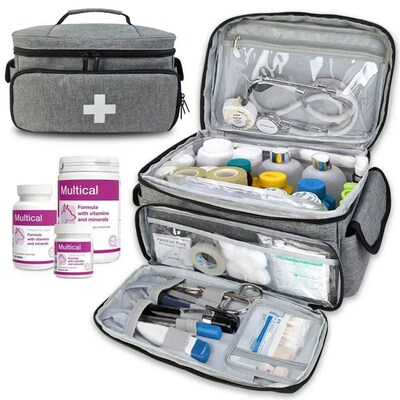 Travel First Aid Kit Bag for Home Medical Carry Bag Multifun