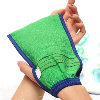 1 Pc Random Color Shower Spa Exfoliator Two-sided Bath Glove