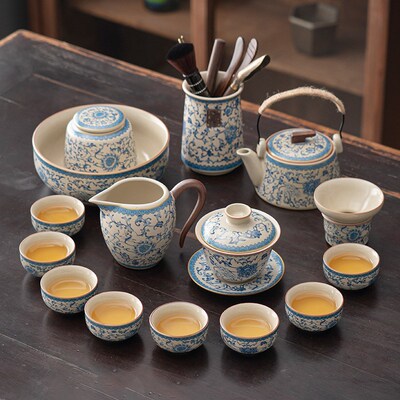 Ceramic cups Tea set Kung Fu tea White porcelain Set Chinese