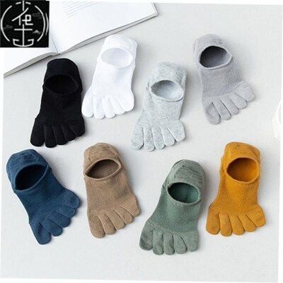 2pairs Man Women Slipper Toe Socks Mesh Hollow No Show Socks