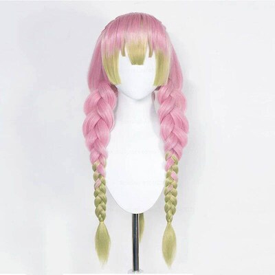 Mitsuri Kanroji Cosplay Wig Demon Slayer Kimetsu no Yaiba Lo