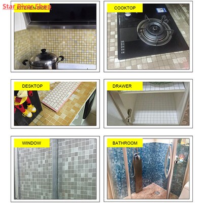 Bathroom Waterproof Tiles Wall Sticker Self-Adhesive Kitchen