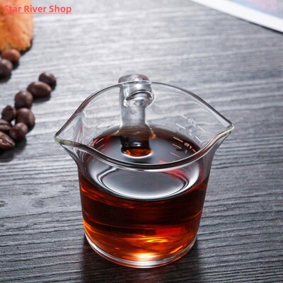 6 Styles Heat-resisting Glass Espresso Measuring Cup Double/
