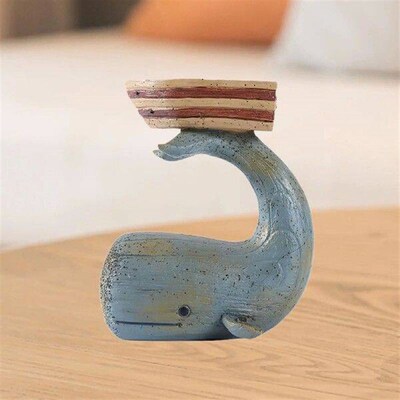 Whale Sculpture Retro Design Sperm Whale Ocean for Desktop