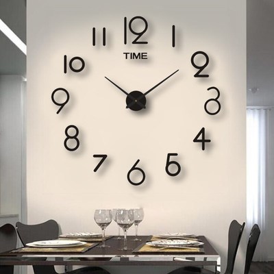 3D Large Wall Clock reloj de pared DIY Quartz Watch Acrylic
