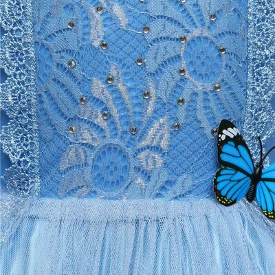 Elsa Costume for Kids Girls Long Sleeves Disguise Dresses