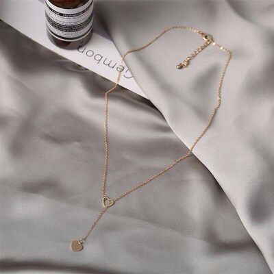 Heartshaped Y 52510 Heartshaped Clavicle Chain Creative Simp