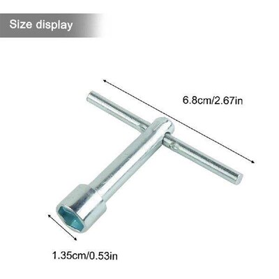 2PCS Socket Wrench 10mm Hex Socket Wrench T Shape Handle