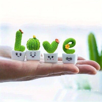 8 style 4pcs/set Resin Succulent Cactus Mini Green Plant