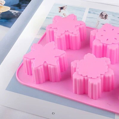 Various Styles Christmas Snowflake Shaped Silicone Candle Mo