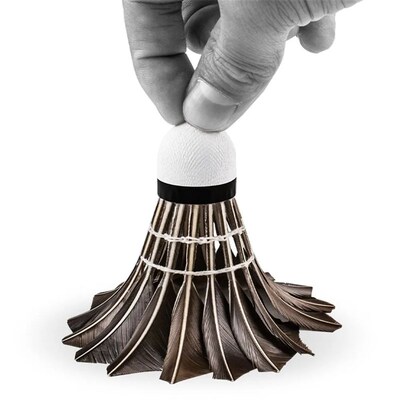 6/12Pcs Professional Badminton Shuttlecock Black Goose Feath