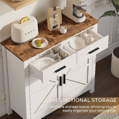 Buffet Sideboard Cabinet With 2 Drawers 2 Doors Modern
