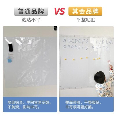 Soft whiete board wall sticker selfadhesive whiteboard