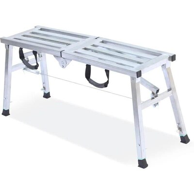 Adjustable Work Platform with 400 Lb Duty Rating, Steel Step
